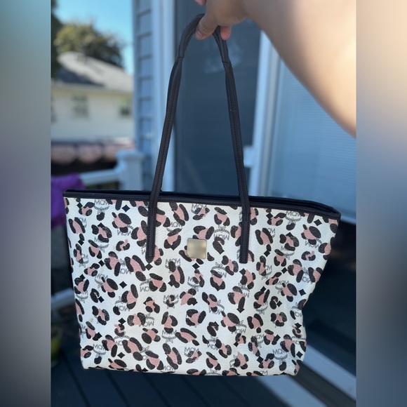 MCM | Bags | Authentic Mcm Tote Bag In Leopard Print | Poshmark
